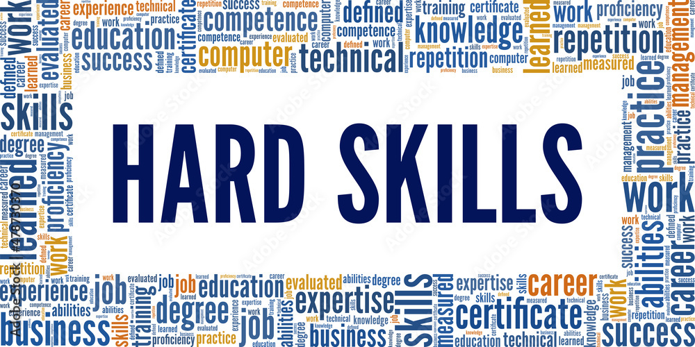 Hard Skills conceptual vector illustration word cloud isolated on white ...