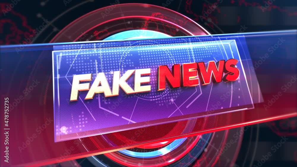 Fake News with news graphic and world map, business, corporate and news ...