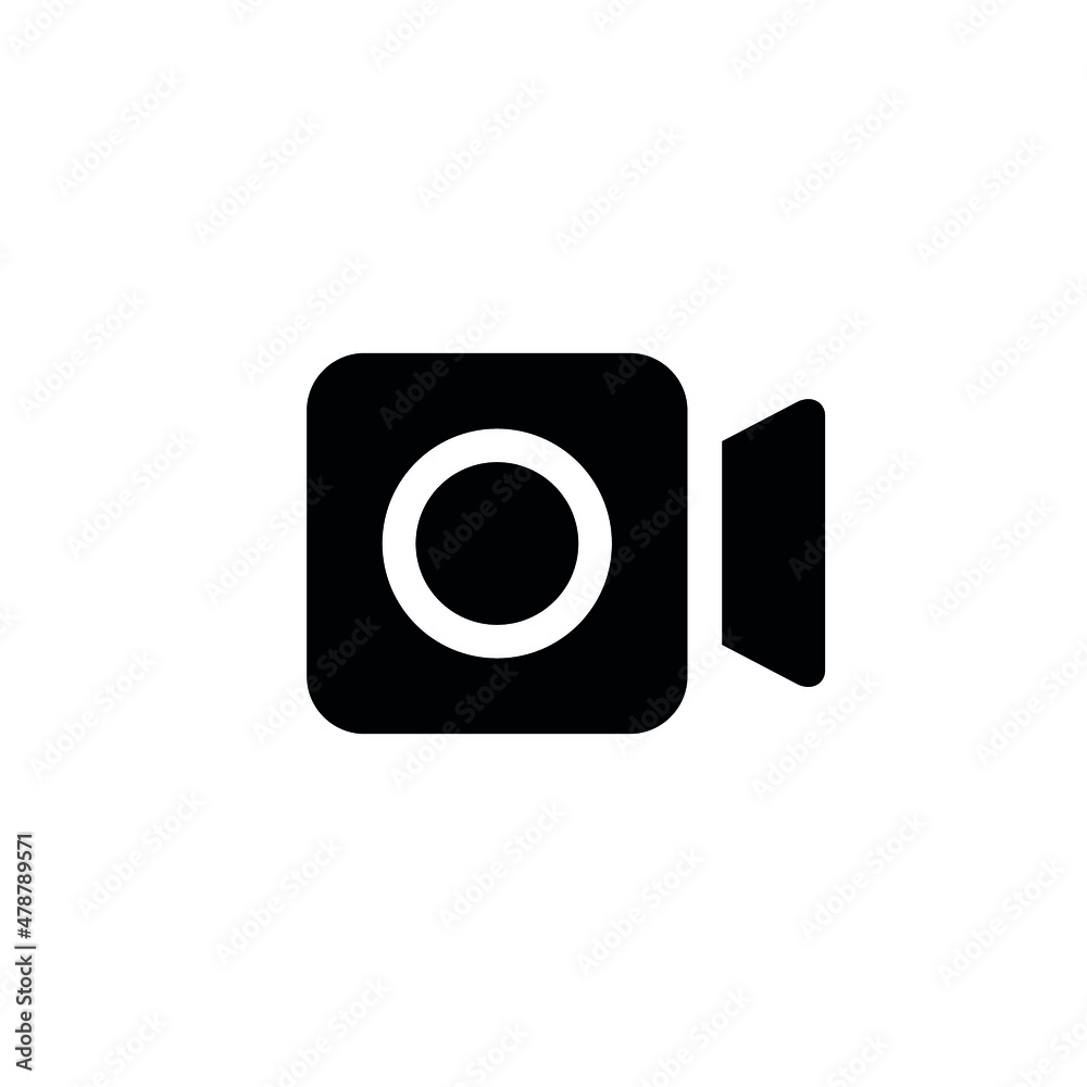 Video camera icon. Camcorder pictogram. Film or cinema sign. Multimedia ...