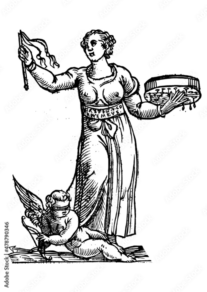 Ancient Icon Illustration 17th century style. Stock Vector | Adobe Stock