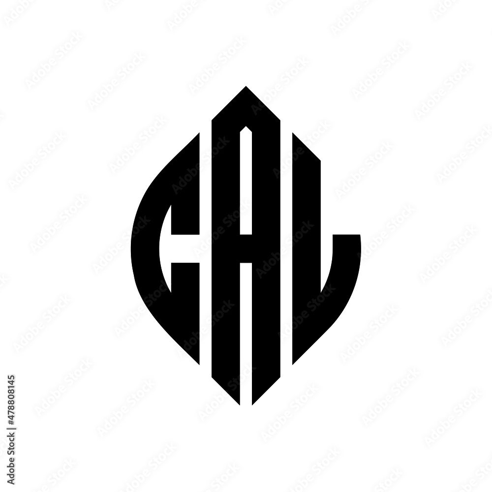 Vetor do Stock: CAL circle letter logo design with circle and ellipse ...