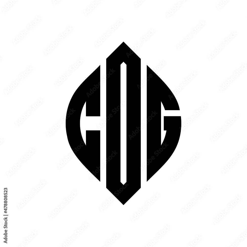 CDG circle letter logo design with circle and ellipse shape. CDG ...