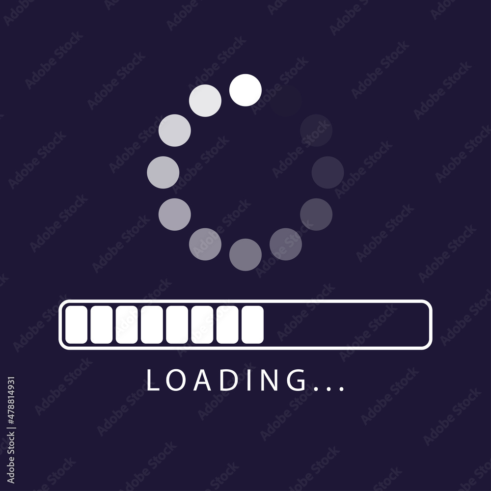 Update concept. Application loading process symbol web screen. Vector ...