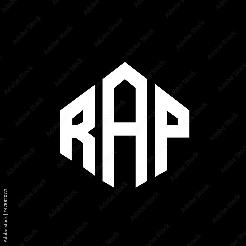 Vecteur Stock RAP letter logo design with polygon shape. RAP polygon ...