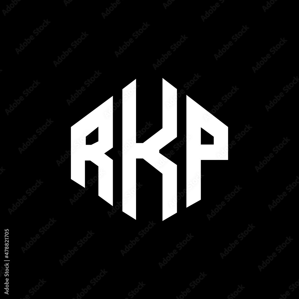 RKP letter logo design with polygon shape. RKP polygon and cube shape ...