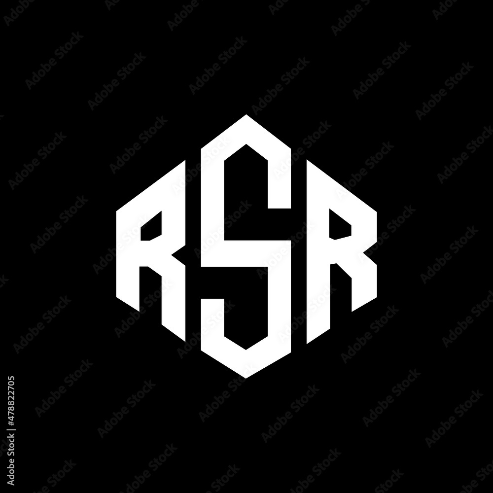 RSR letter logo design with polygon shape. RSR polygon and cube shape ...