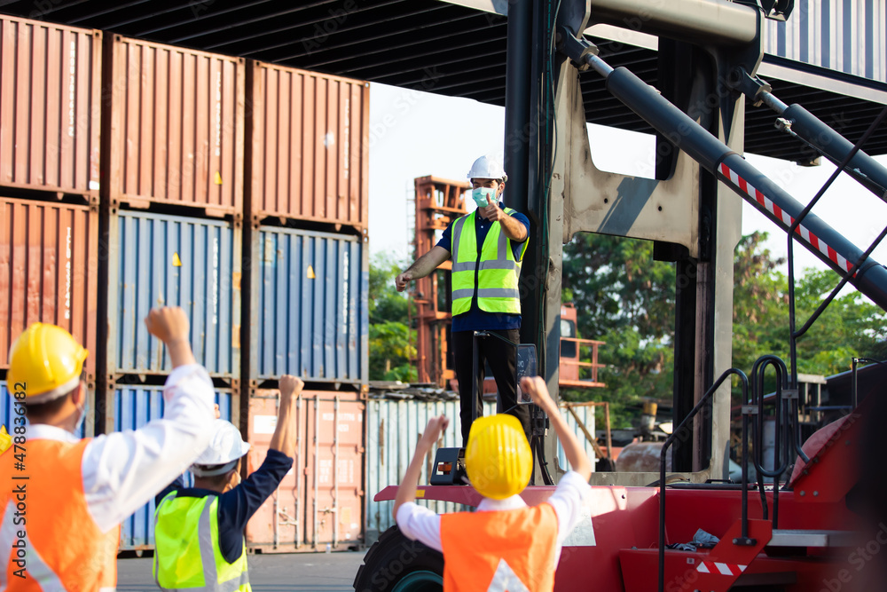 Hispanic man worker protest leader speaking with protester in workplace ...