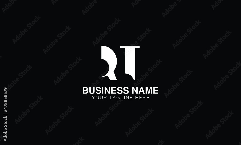 RT initials monogram letter text alphabet logo design Stock Vector ...