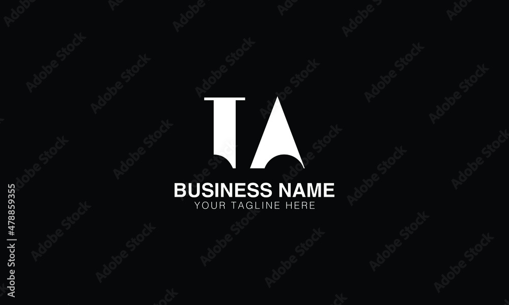TA initials monogram letter text alphabet logo design Stock Vector ...