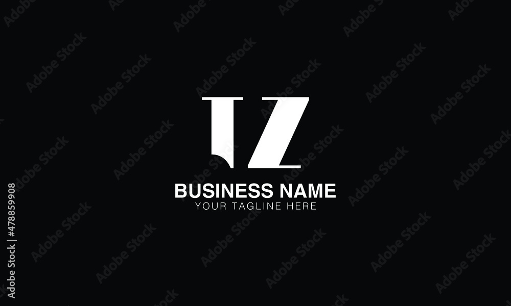 TZ initials monogram letter text alphabet logo design Stock Vector ...