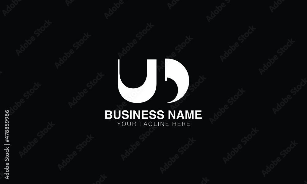 UD initials monogram letter text alphabet logo design Stock Vector ...