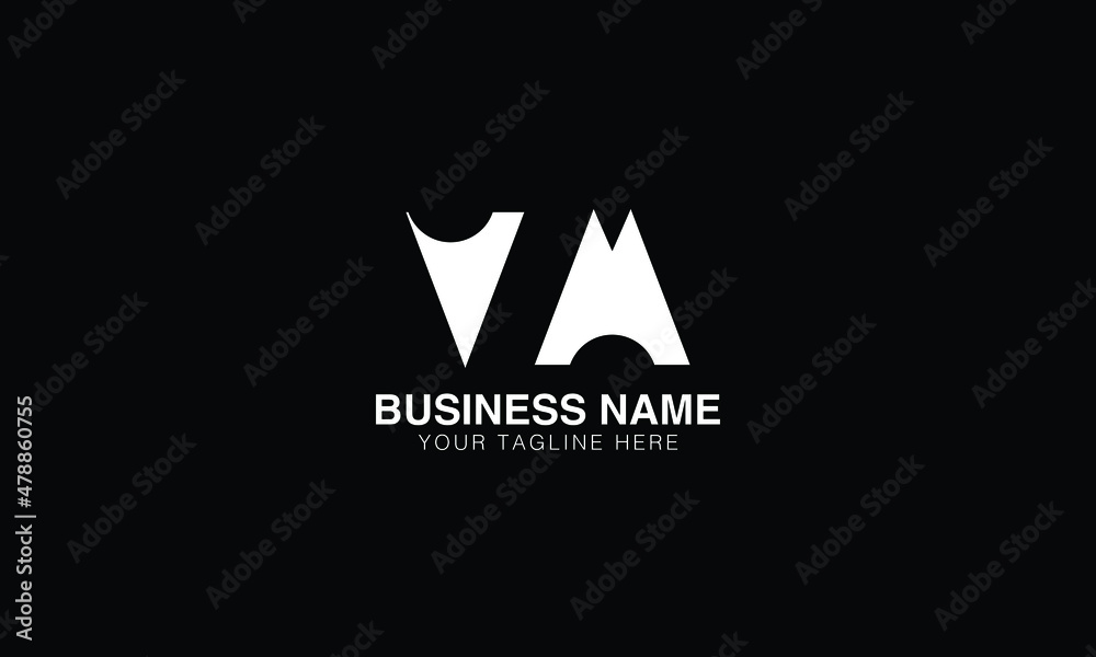 VM initials monogram letter text alphabet logo design Stock Vector ...