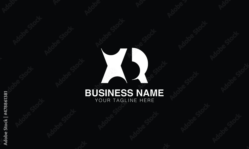 XR initials monogram letter text alphabet logo design Stock Vector ...