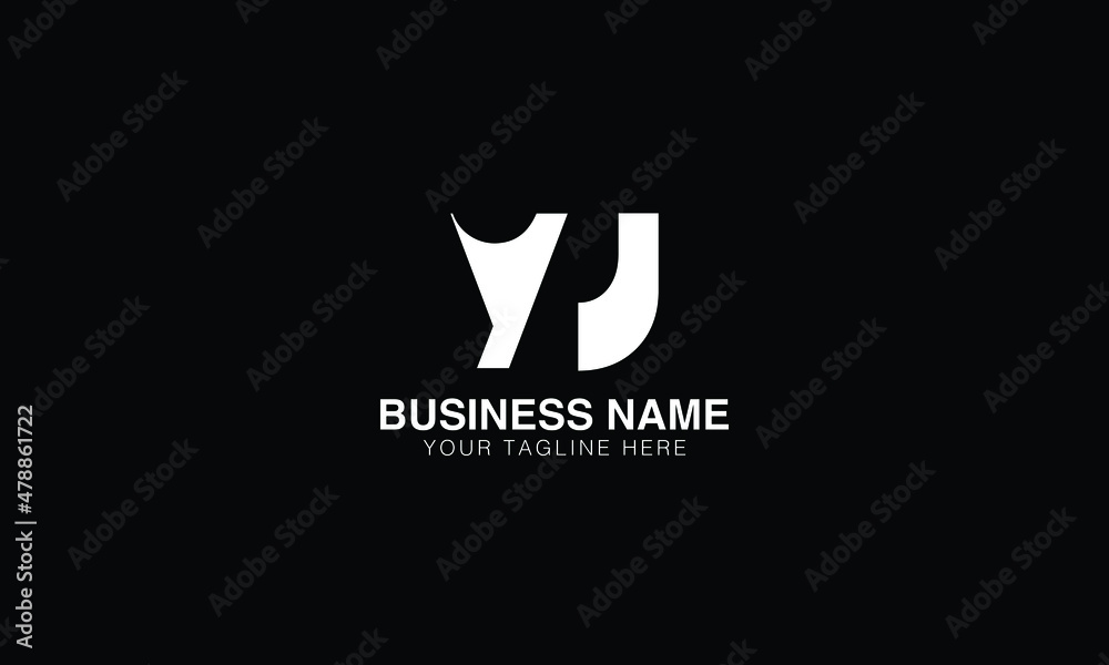 YJ initials monogram letter text alphabet logo design Stock Vector ...