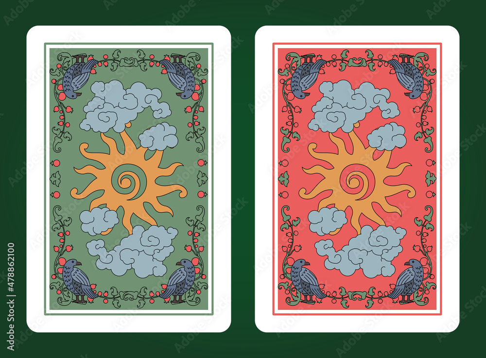 The reverse side of a playing card - back side reverse of playing cards ...