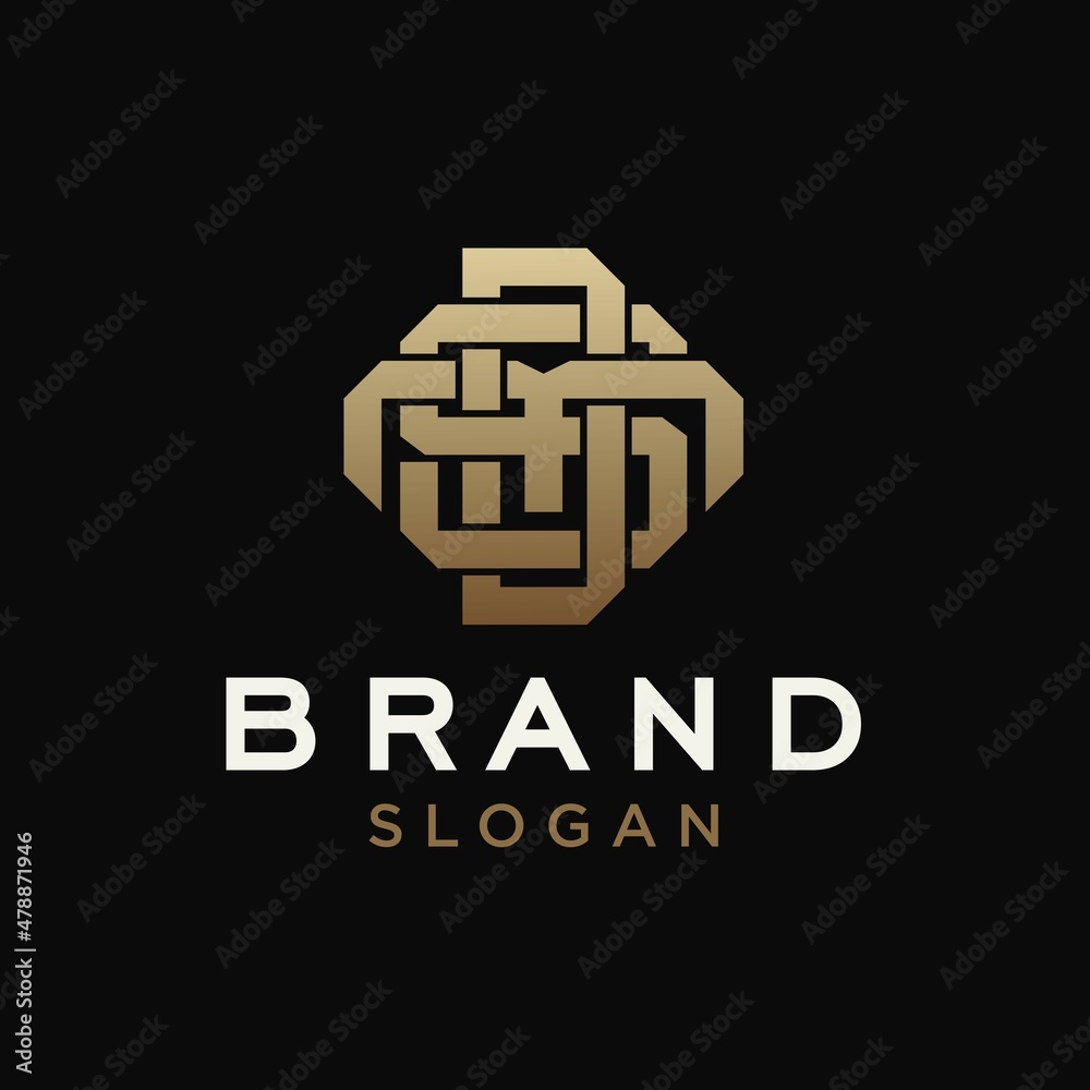vector logo monogram letter mds logo design Stock Vector | Adobe Stock