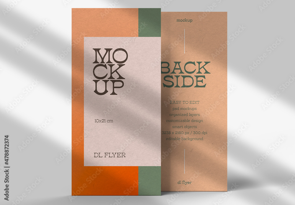 Flyer Mockup Design with Editable Background Stock Template | Adobe Stock