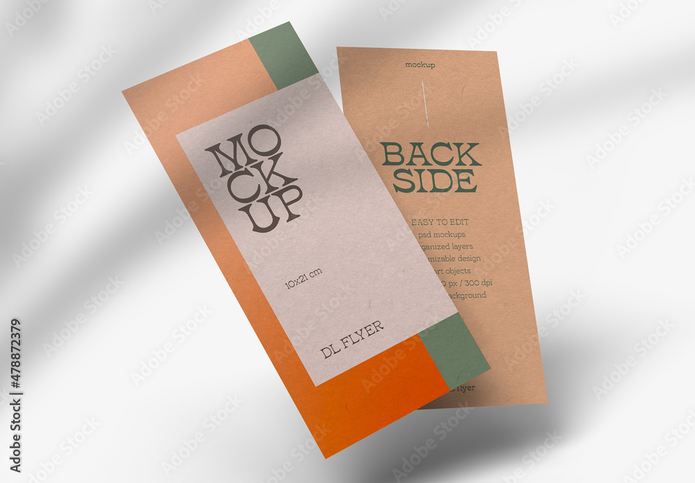 Modelo de Flyer Mockup Design with Editable Background do Stock | Adobe ...