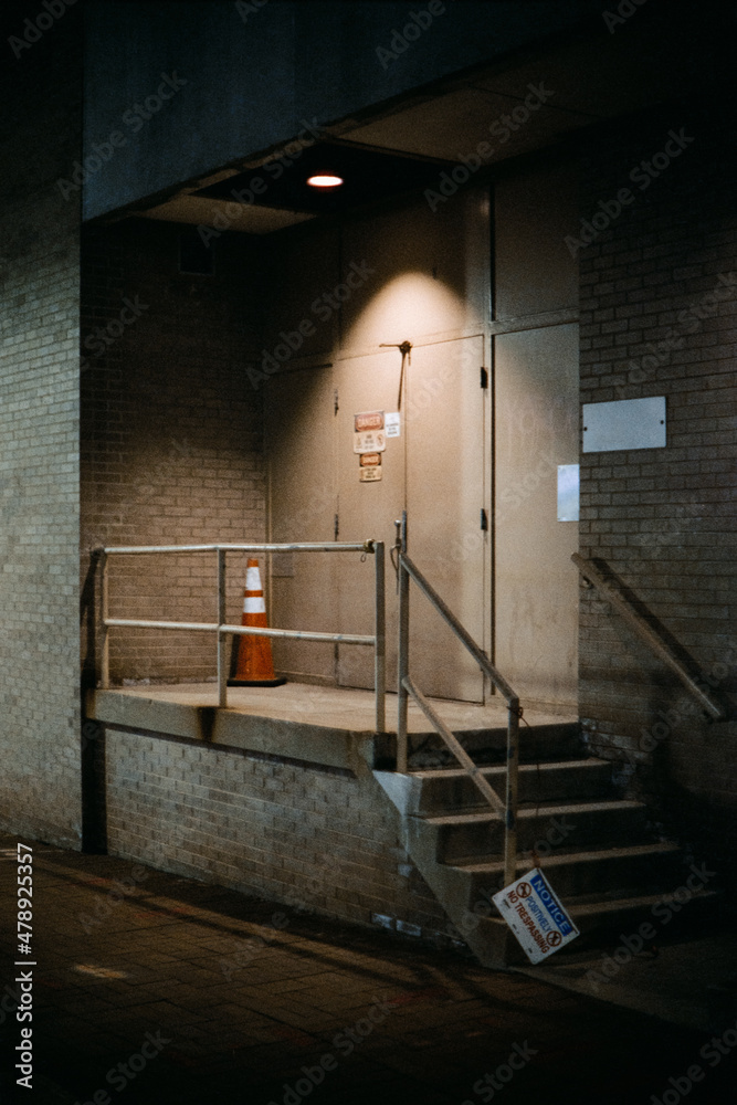 Dangerous door at night Stock Photo | Adobe Stock