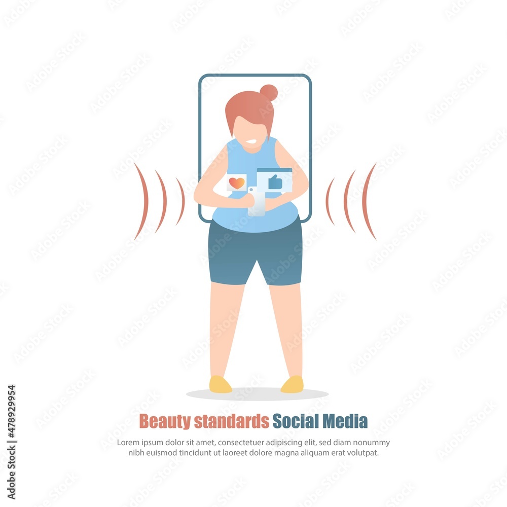 Poster Beauty standards in Social Media ,leading to constant comparison ...