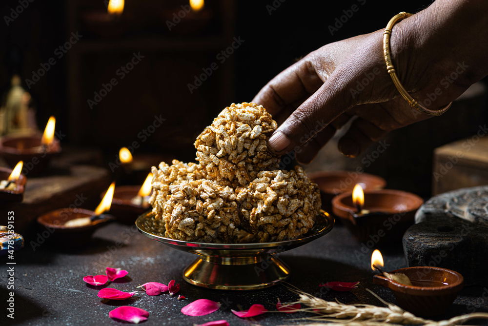 Puffed Rice Ladoo Stock Photo | Adobe Stock