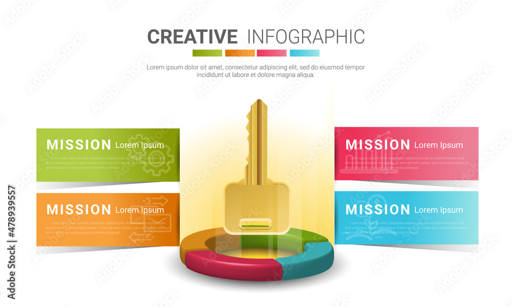 Key elements infographics design for Presentation business, can be used ...