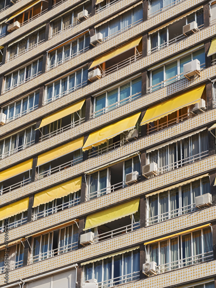 Yellow canopies Stock Photo | Adobe Stock