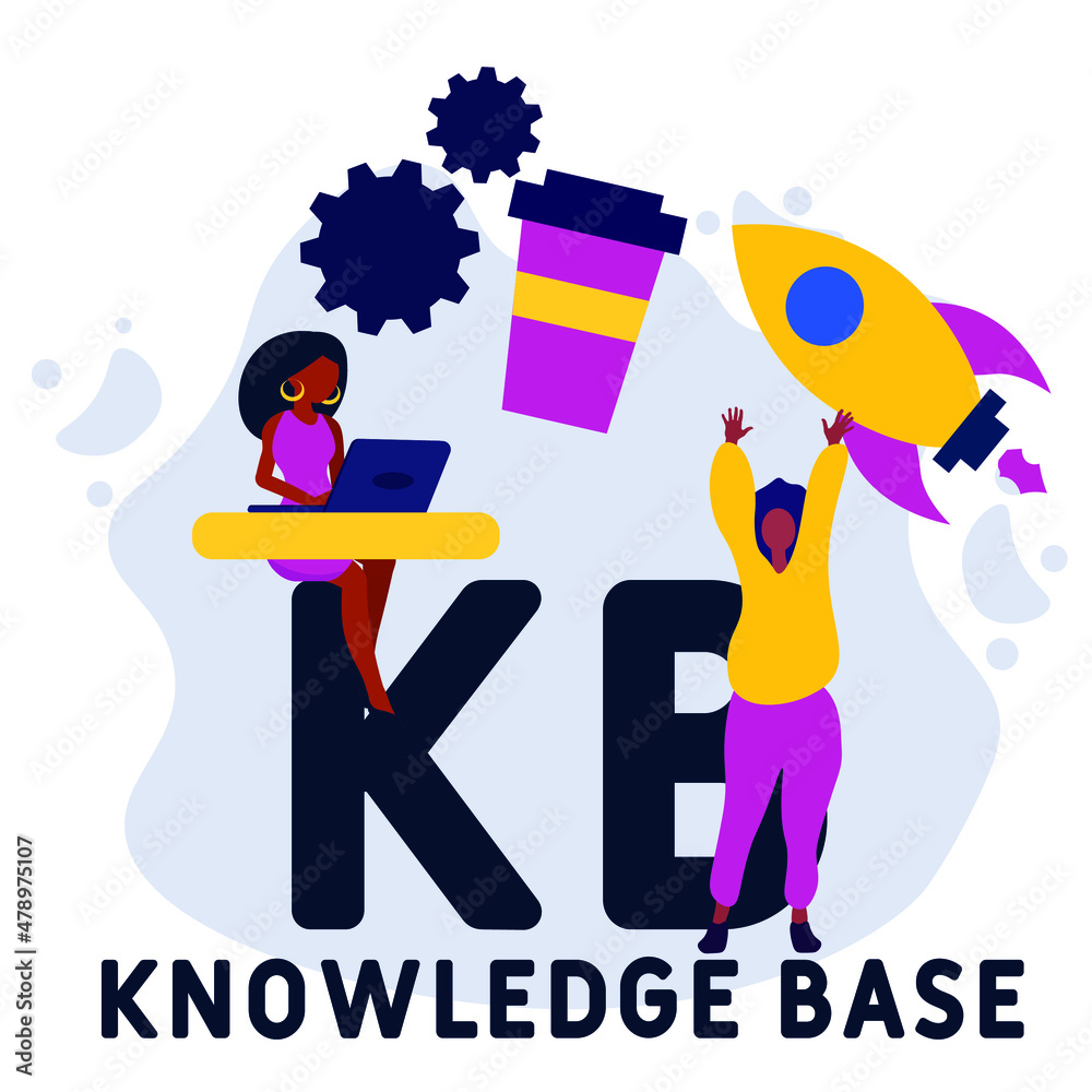 KB - Knowledge Base acronym. business concept background. vector ...