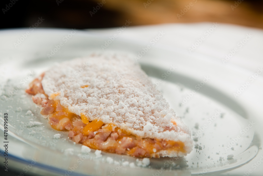 Brazilian Stuffed Tapioca crepes. Flatbread made from cassava. Food ...