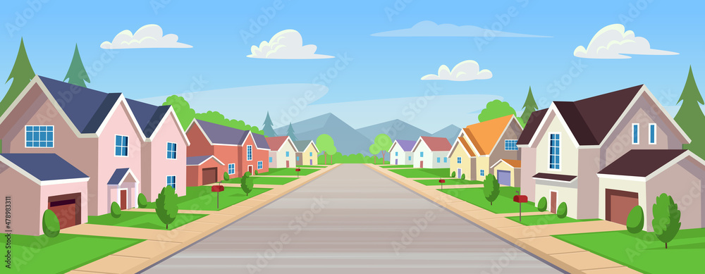 Suburban City Clipart