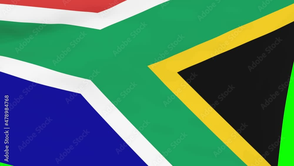 South African Waving Flag Transition 4k And Hd Seamless Loop Animation