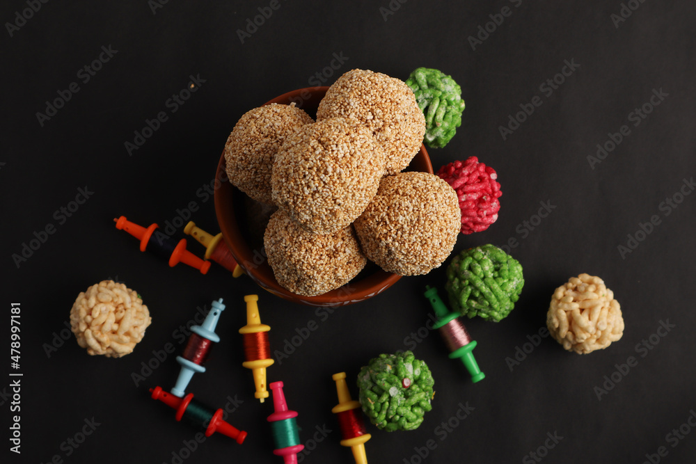 Firki and tilgul for makar sankranti. Makar sankranti is Indian kite ...