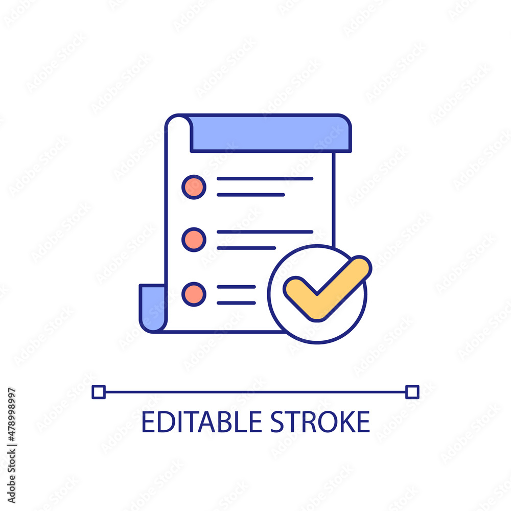 Agreement RGB color icon. Official document. Formal arrangement. Legal ...