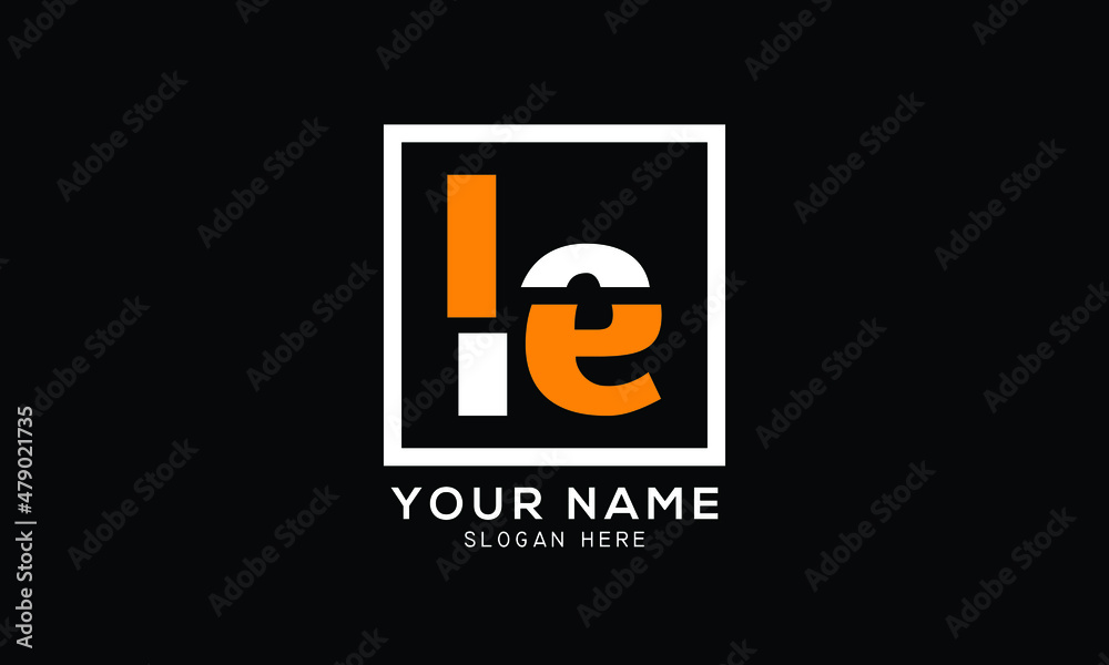 LE Letter Business Logo Design Alphabet Icon Vector Symbol Stock Vector ...