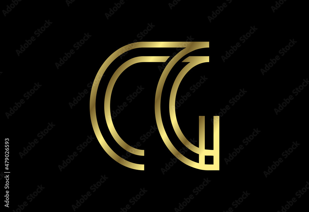 Initial Letter C G Logo Design Vector. Graphic Alphabet Symbol For ...