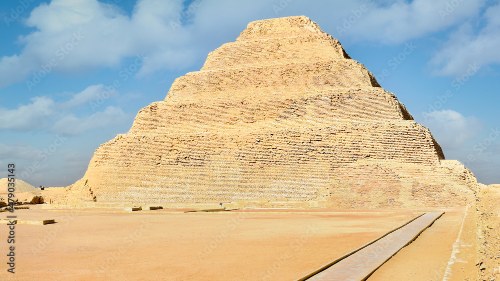 Memphis, Egypt - January 4, 2022 : The oldest standing step pyramid in ...