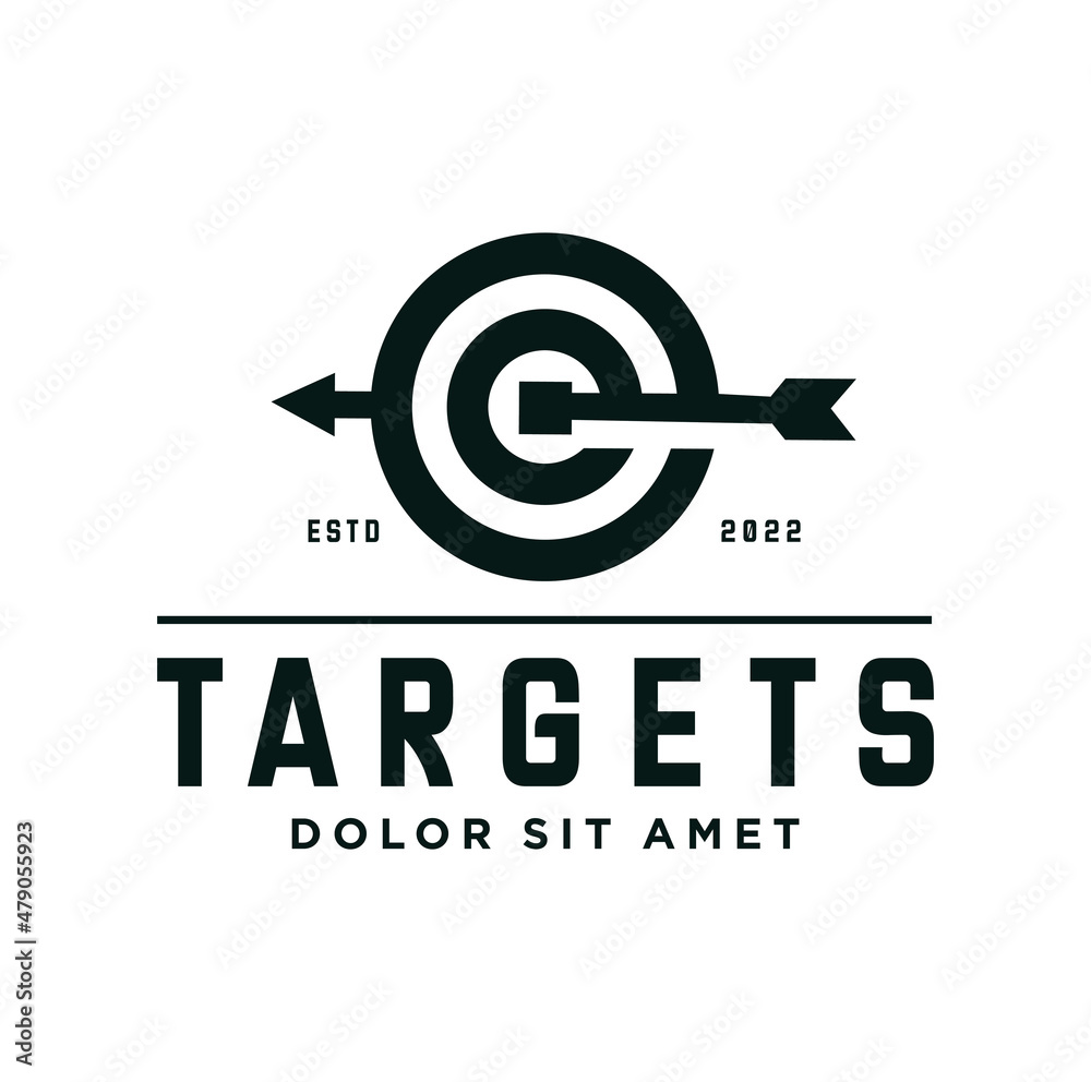 Modern Target Arrow Logo icon Design Template Vector direction succes ...