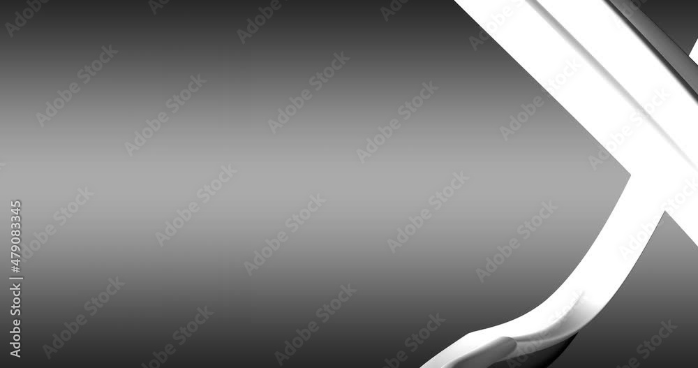 looped. Abstract white background with dynamic grey 3d lines. 3D ...