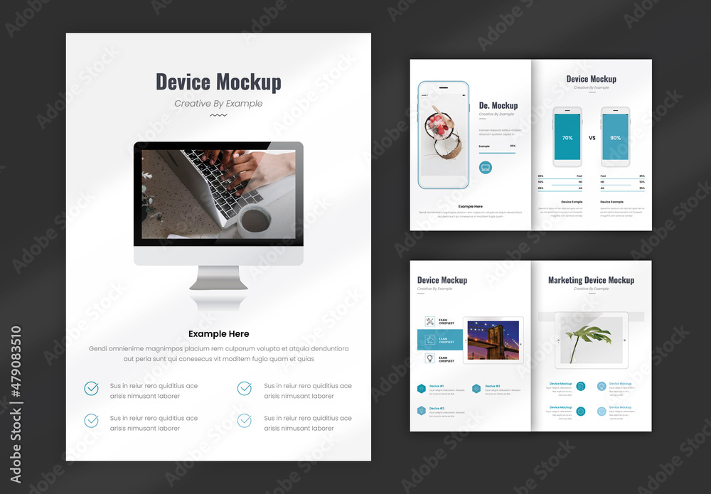 Marketing Device Mockup Layout Stock Template | Adobe Stock