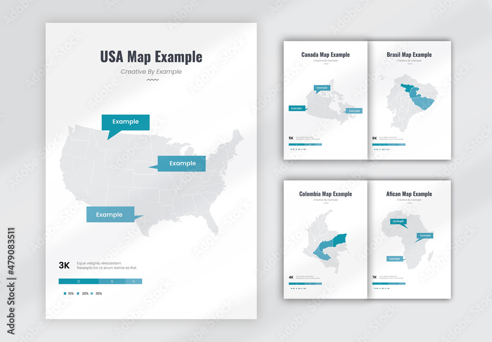 Creative Map Layout Stock Template | Adobe Stock