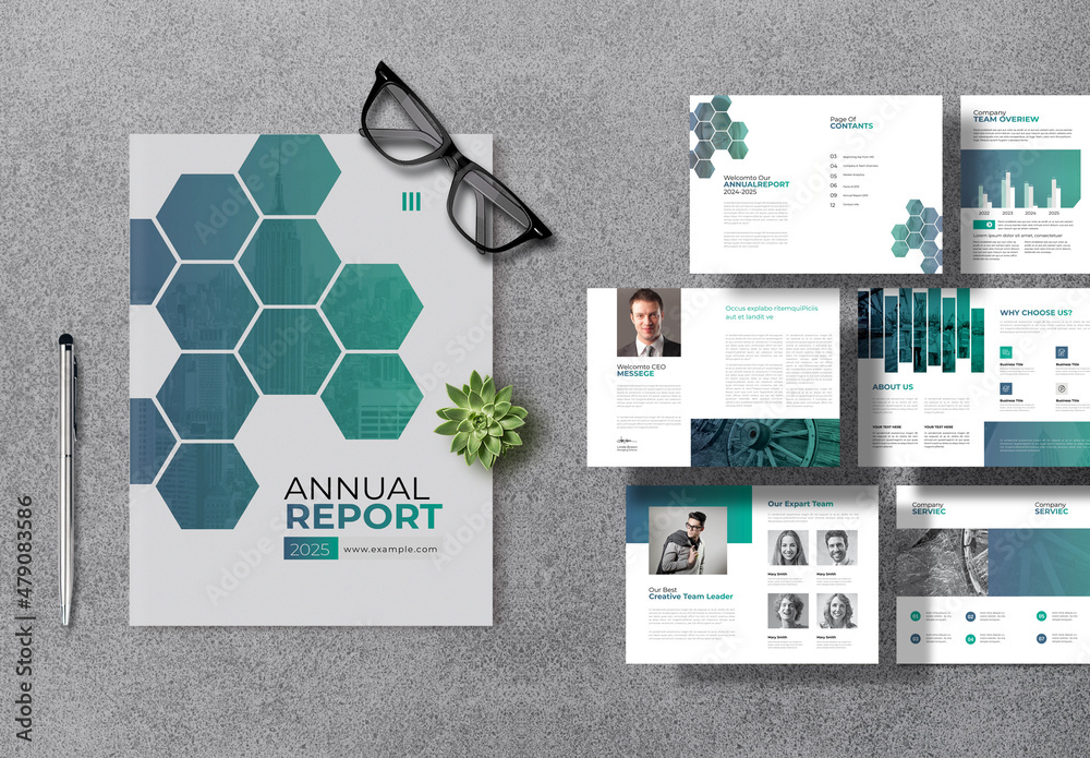 Annual Report Stock Template | Adobe Stock