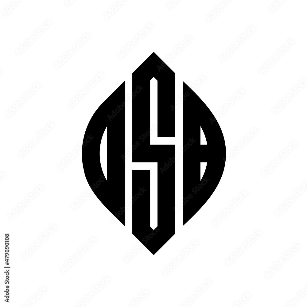 DSB circle letter logo design with circle and ellipse shape. DSB ...