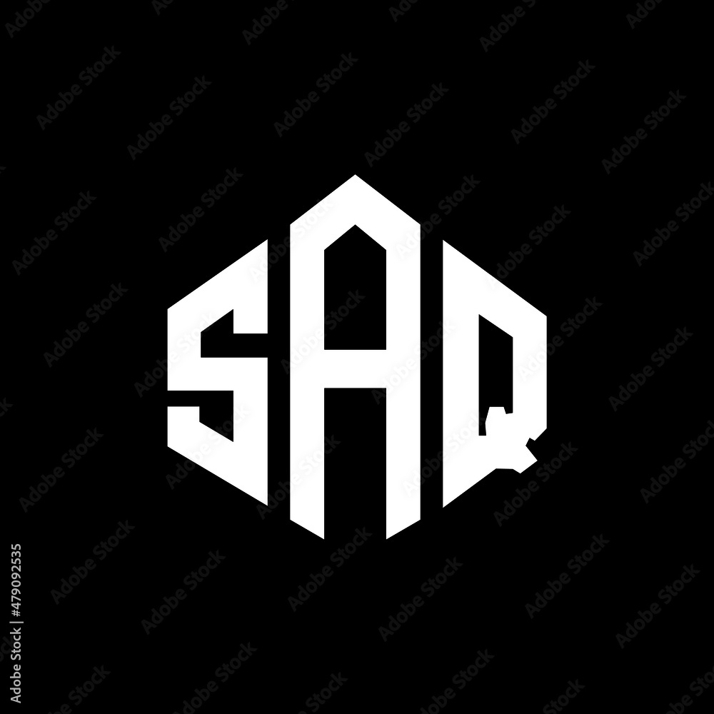SAQ letter logo design with polygon shape. SAQ polygon and cube shape ...