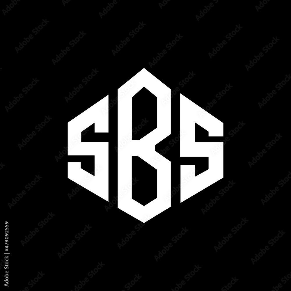 SBS letter logo design with polygon shape. SBS polygon and cube shape ...