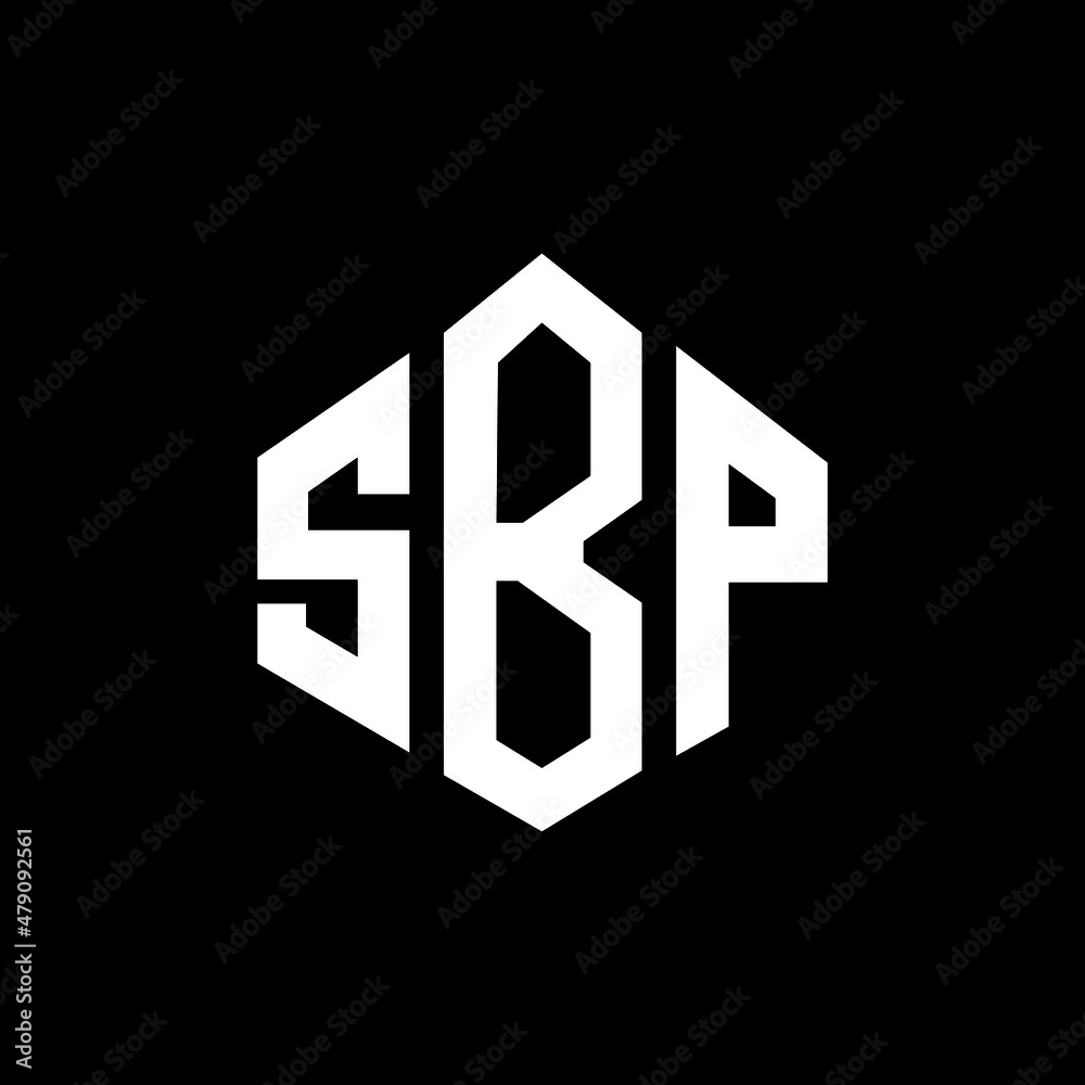 SBP letter logo design with polygon shape. SBP polygon and cube shape ...