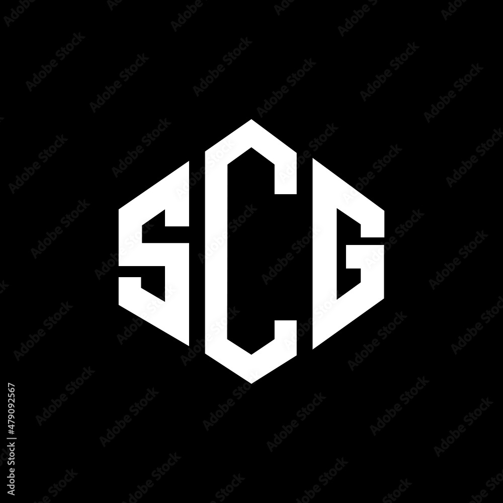 SCG letter logo design with polygon shape. SCG polygon and cube shape ...