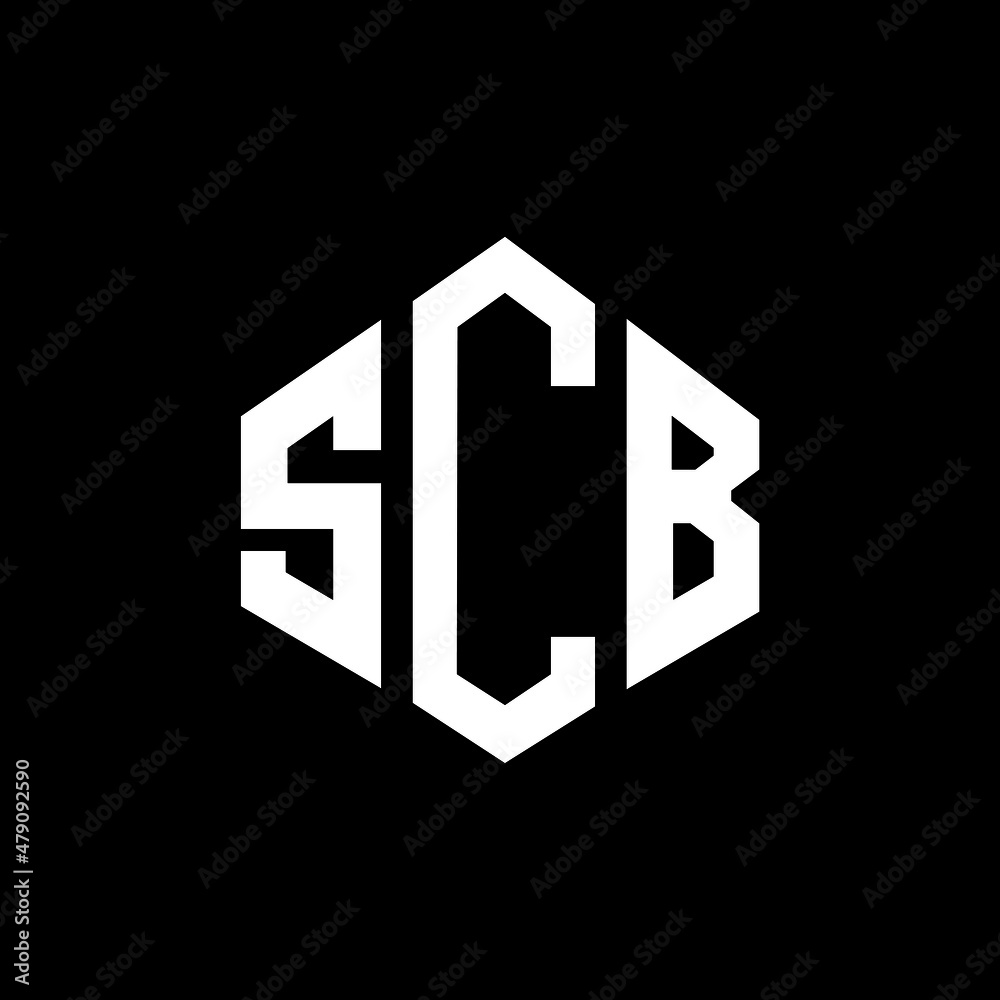 Scb Letter Logo Design With Polygon Shape Scb Polygon And Cube Shape