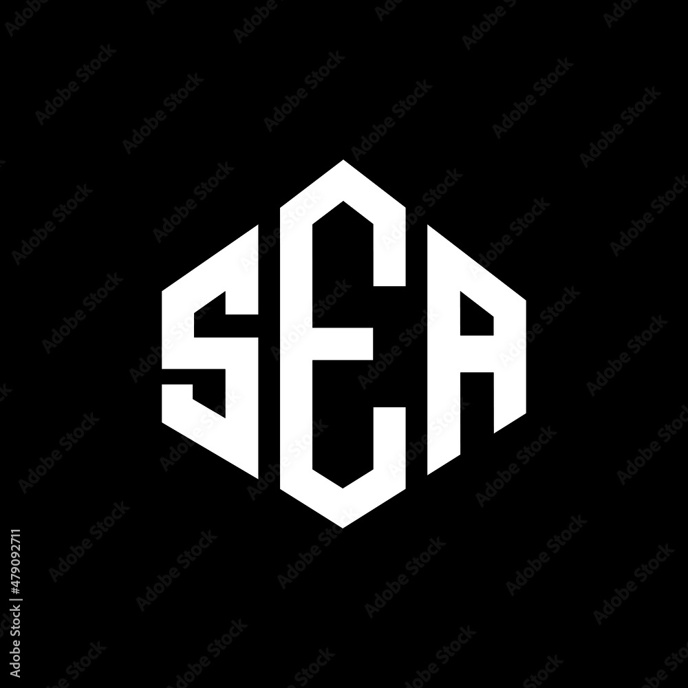 SEA letter logo design with polygon shape. SEA polygon and cube shape ...