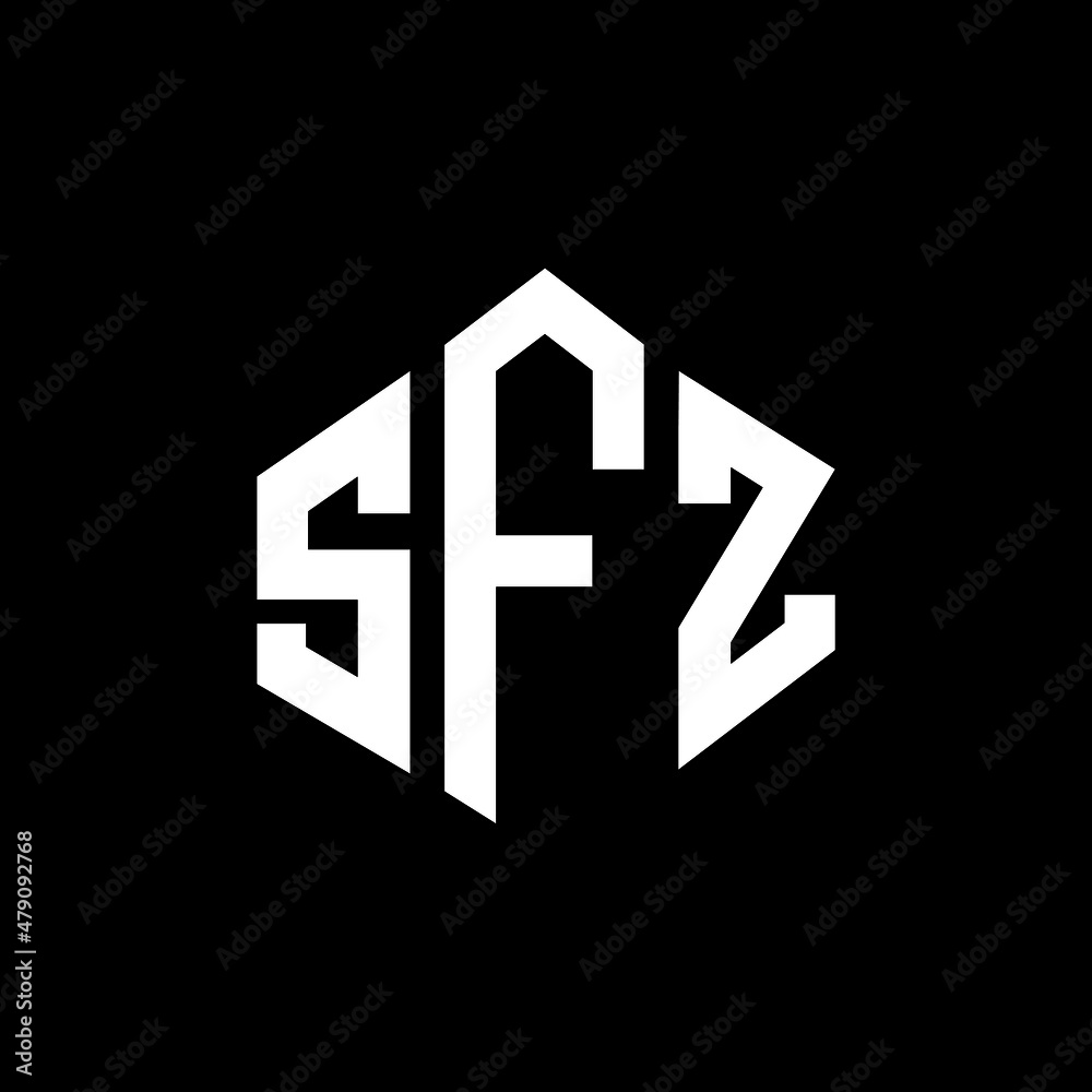 SFZ letter logo design with polygon shape. SFZ polygon and cube shape ...