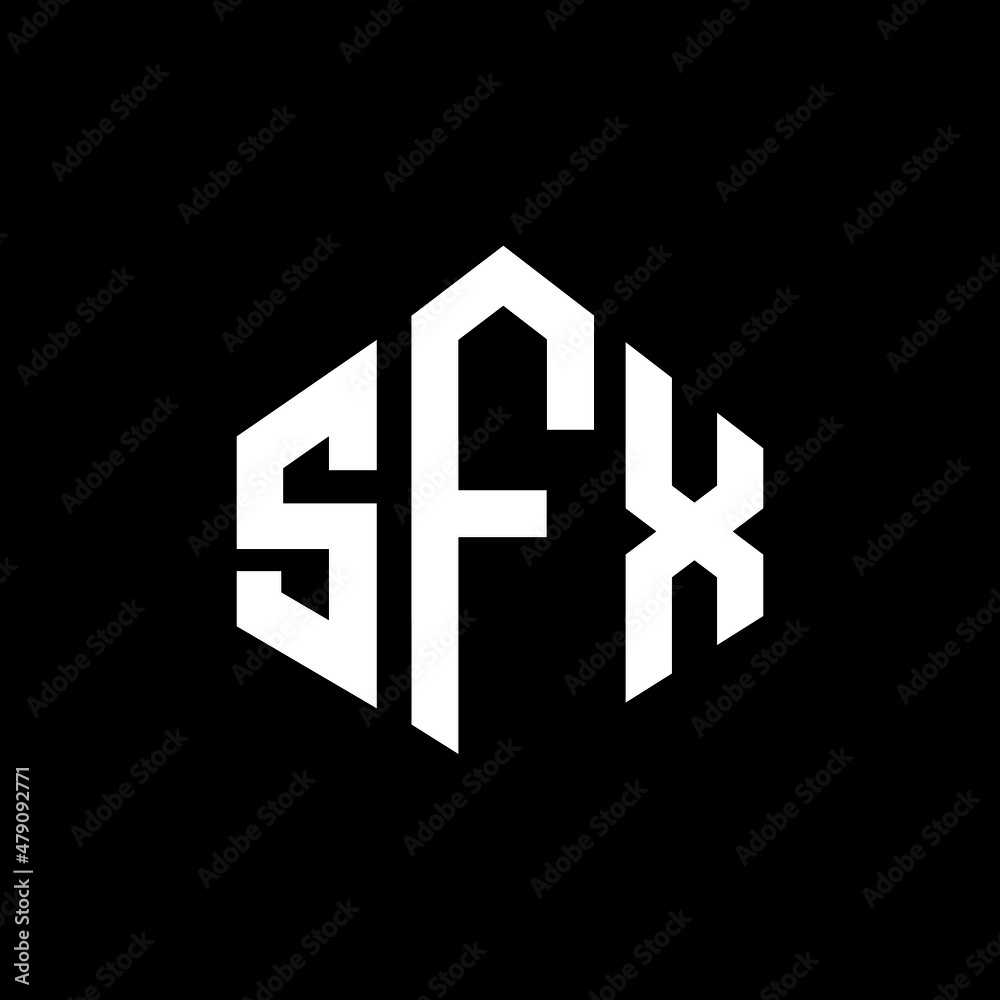 Vetor do Stock: SFX letter logo design with polygon shape. SFX polygon ...